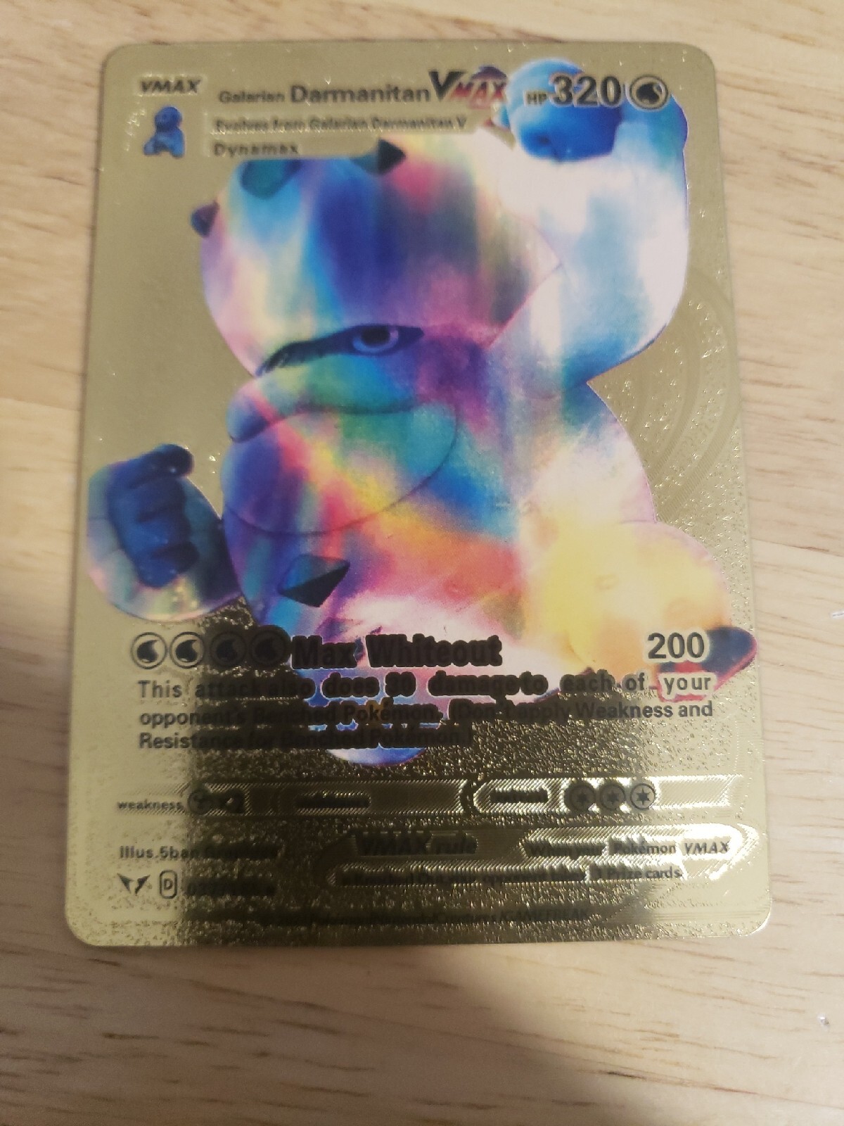 Galarian-Darmanitan-VMax-Dynamax-Gold-Foil-Pokemon-Card Values - MAVIN