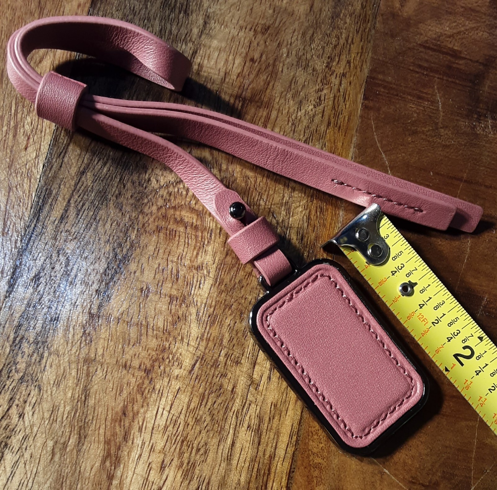 New Tumi Luggage Tag With Additional Monogram Patch in Rosewood Leather ...