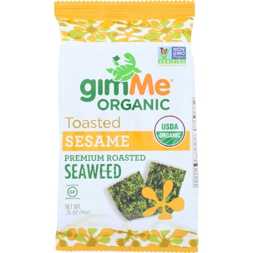 Gimme Health Foods Organic Roasted Seaweed Snacks Sesame 0.35 Ounce ...