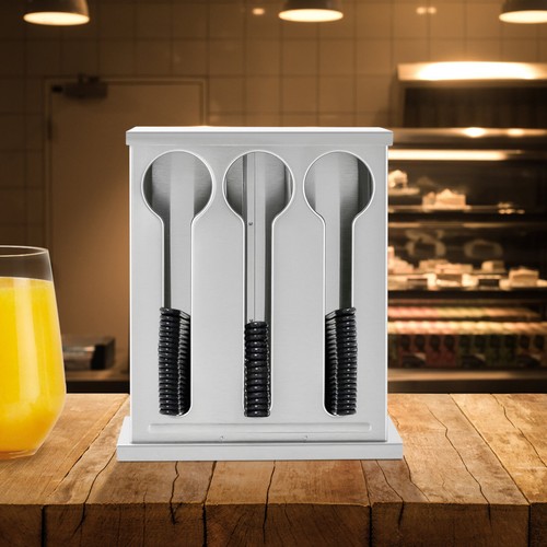 Stainless Steel Utensil Dispenser For Spoon Fork Utensil Holder Station ...