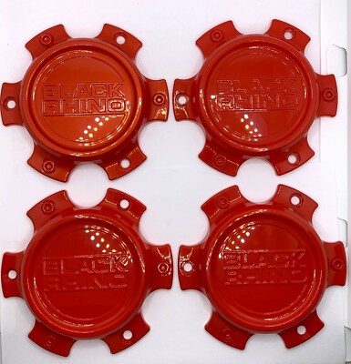 1910S05 BLACK RHINO 4 PACK GLOSS RED Center Cap ST1905-05 | eBay