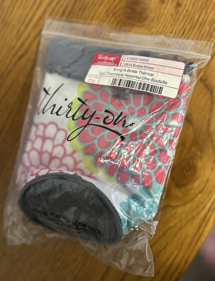Thirty One Bring A Bottle Thermal Party Punch Bottle Cup Holder "Bubble ...