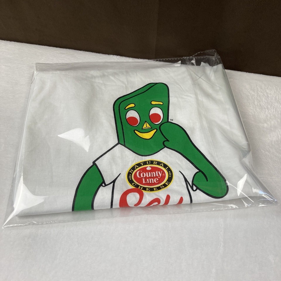 RARE! Vtg 1990 Gumby County Line Cheese Promo Screen Stars 80s T-Shirt ...