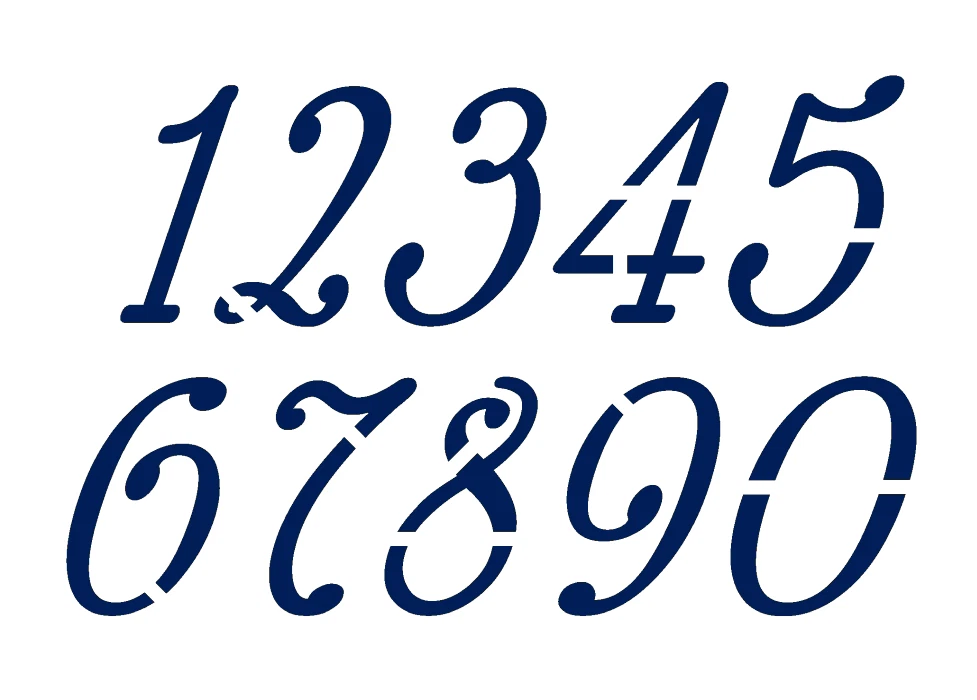Fancy Number Stencils