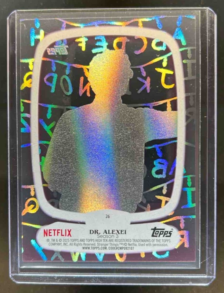 2025 Topps High Tek Stranger Things Dr. Alexei Magenta Xmas Black ...