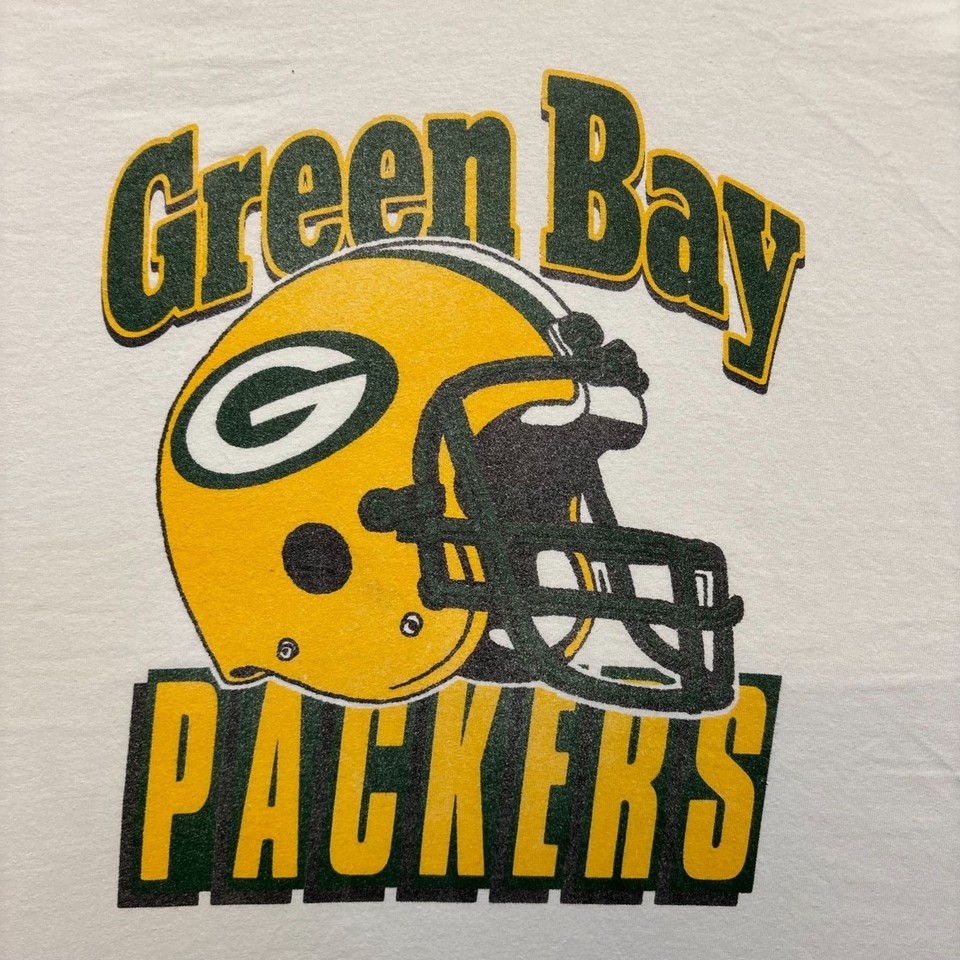 Green Bay Packers Football Helmet Oversized NFL Team Tee XL | eBay