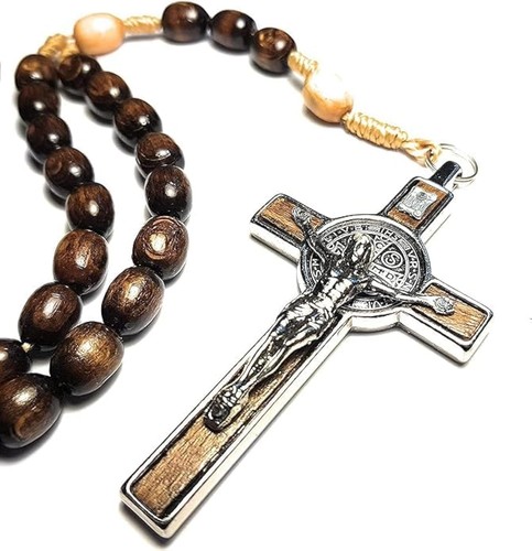 SANCTUM VERITAS Genuine Made in Italy Rosary Necklace Blessed by Pope ...