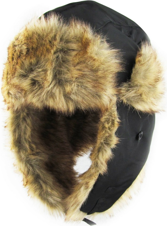 Trapper Aviator Fur Hat Ski Winter Warm Cap Fur Flap | eBay