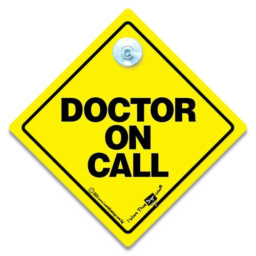 DOCTOR On Call Car Sign DOCTOR Sign Suction Cup Keyworker Sign | eBay UK