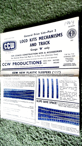 CCW MODEL MANUFACTURING CATALOG - GAUGE O - GENERAL PRICE LIST - PART 2 ...