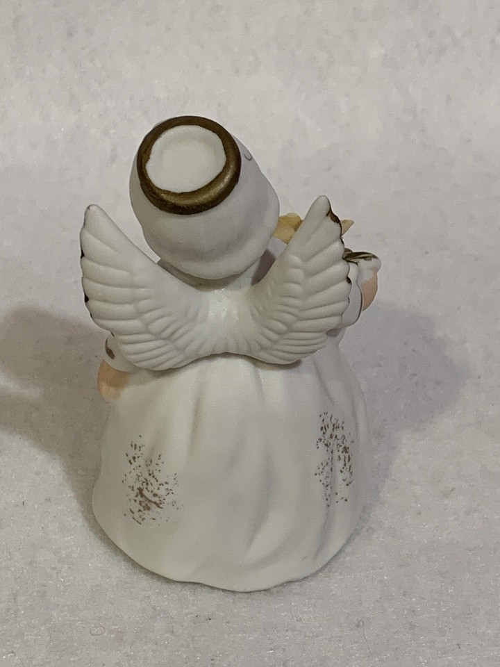 Vintage Lefton Birthday Month APRIL Girl Angel Figurine Purple Bow ...