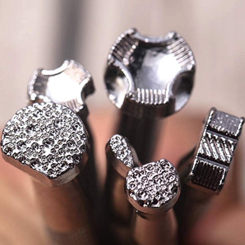 6 PièCes SéRies en Cuir Estampage Outils en Cuir de Travail Selle Faire ...