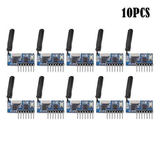 10PCS 315Mhz 433Mhz Wireless 4-Channel RF Receiver 1527 Learning Code ...