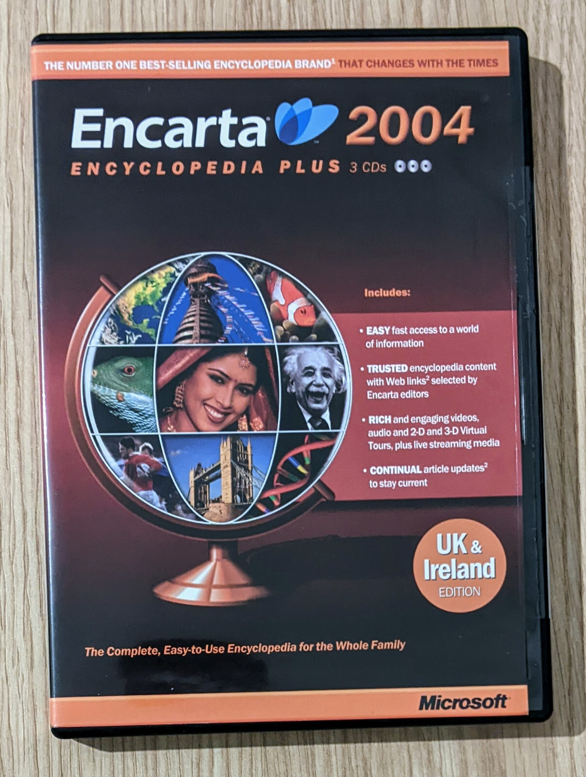 Microsoft Encarta 2004 Encyclopaedia Plus 3 CDs UK / Ireland Ed. New ...