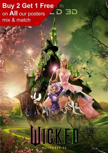 Wicked 2024 Movie Poster A5 A4 A3 A2 A1 | eBay UK