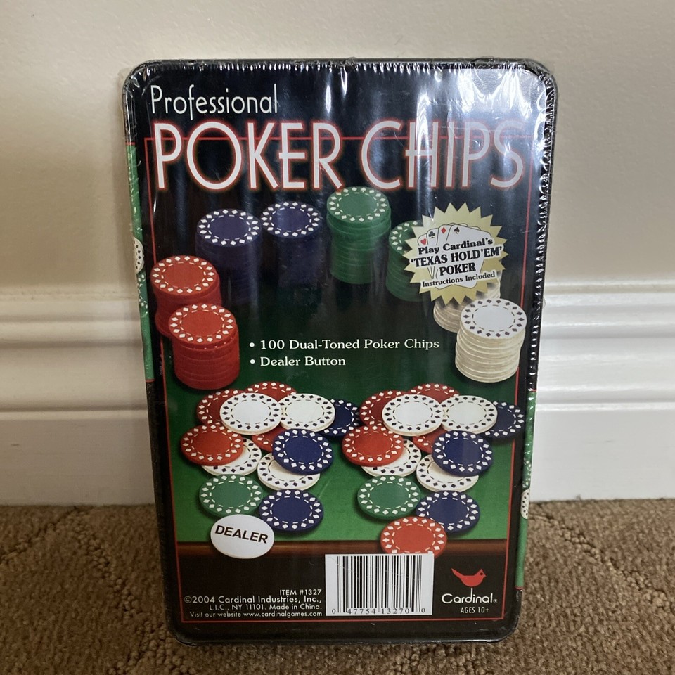 Brand New Cardinal Professional Poker Chips Set (100 Total, Dealer ...