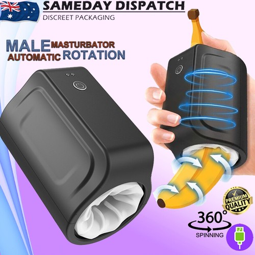 Spin Male Masturbator Auto Rotation Blowjob Masturbation Stroker Cup ...