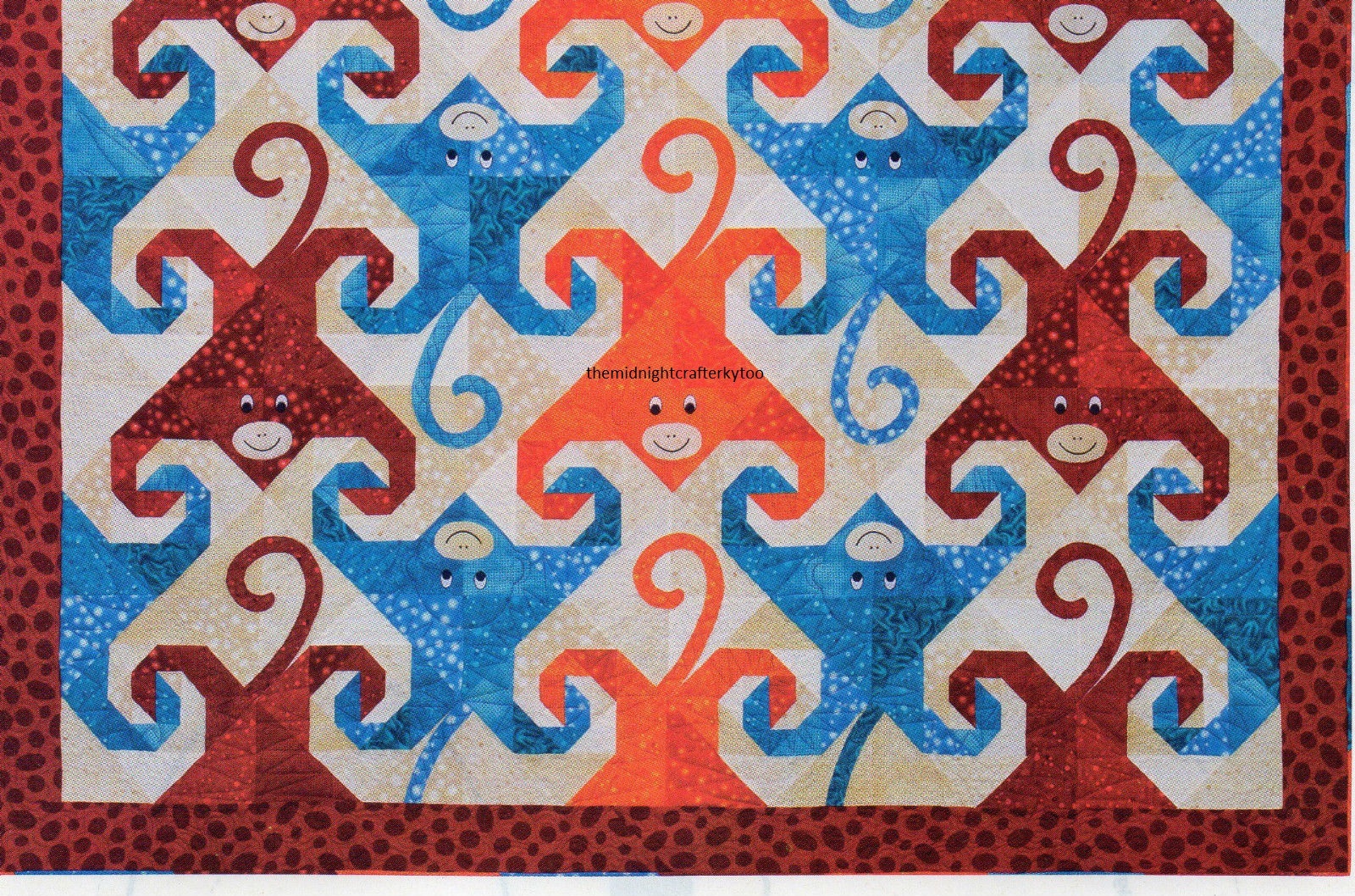 Monkey Business Quilt Pattern Pieced/Applique CA | eBay