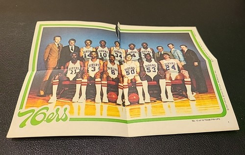 1980-81 PHILADELPHIA 76ERS TOPPS NBA BASKETBALL CARDS #12 Pin-Up Poster ...