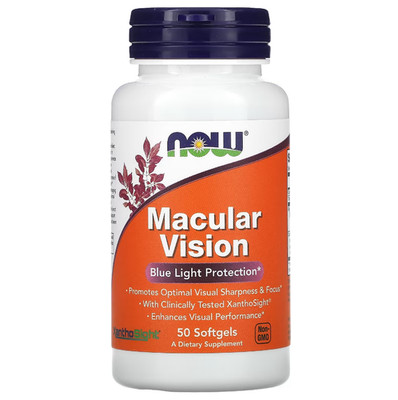 NOW Foods Macular Vision 50 capsule molli | eBay