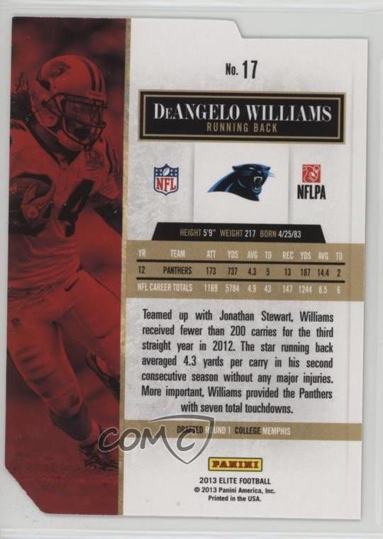 2013 Panini Elite Status Gold Die-Cut /49 DeAngelo Williams #17 | eBay