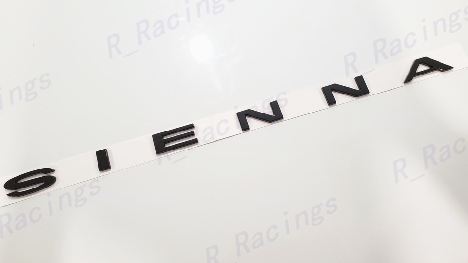 Gloss Black SIENNA Letter Logo Emblem Fit For 2021+ Toyota Sienna Rear ...