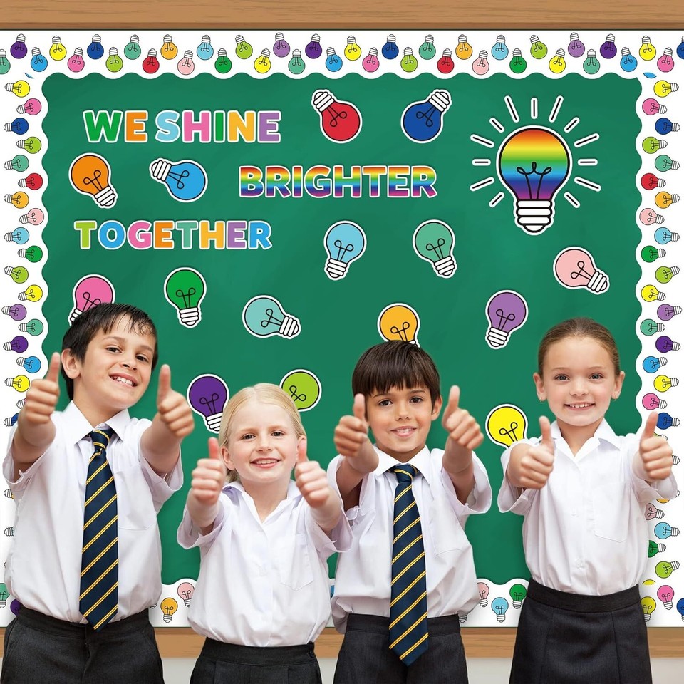 137Pcs Summer Light Bulb Bulletin Board Cutouts Back to School ...