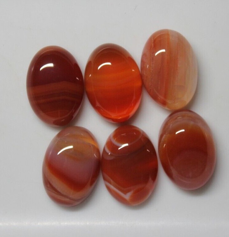 Red Banded Agate 8x6mm, 10x8mm, 12x10mm, 14x10mm, 16x12mm Cabochons ...
