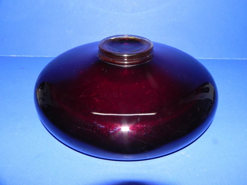 Vintage Iridescent Red Footed Bowl_4265 | eBay