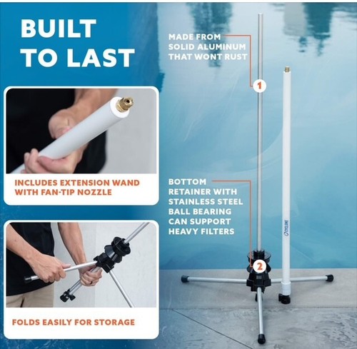 Cyclone Pool Filter Cartridge Cleaner Tool with Stand | eBay