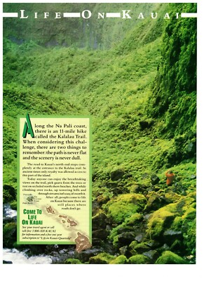 1991 Life On Kauai Hawaii Tropical Vacation Vintage Print Advertisement ...