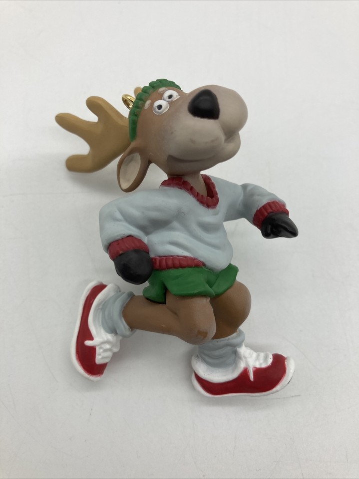 Vintage Hallmark Ornament 1st in Reindeer Champs Series Dasher Running ...