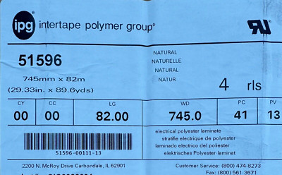 4 Rolls 51596 Intertape test tape adhesion 745mm x 82m Beige (29.33in x ...