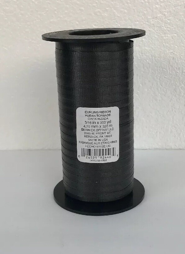 Berwick Curling Ribbon 3/16 in X 350 Yd Black Balloon Party Supplies ...