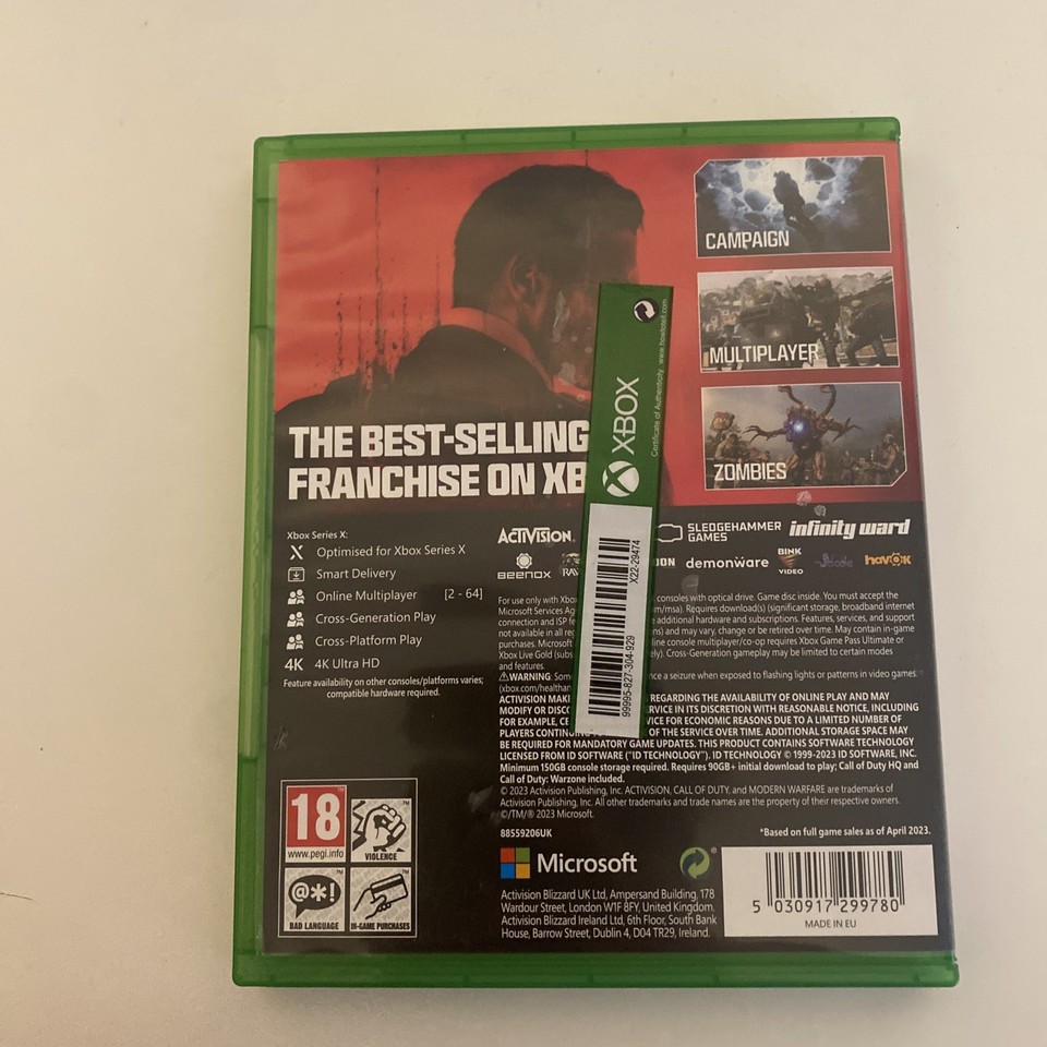 Call of Duty Modern Warfare III (3) Xbox Series X/ Xbox One COD MW3 VGC ...
