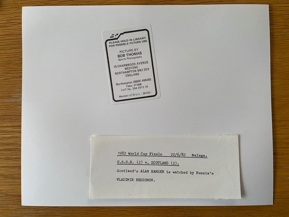 1982 World Cup. Original Photograph. Alan Hansen Scotland v USSR | eBay UK