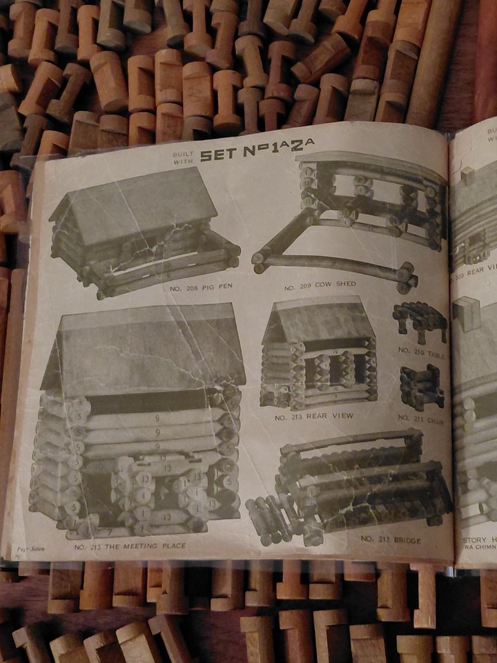 Antique Lincoln Logs from 1923 ~ Lot Of 165 ~ plus Original ...