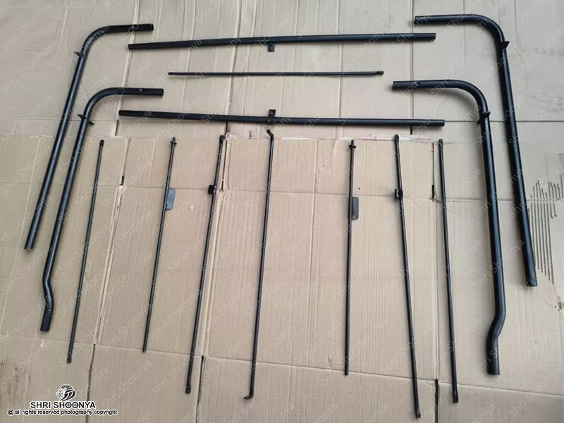 CJ Jeep Willys CJ2A CJ3A Complete Set of Straight Bows Frame for Soft ...