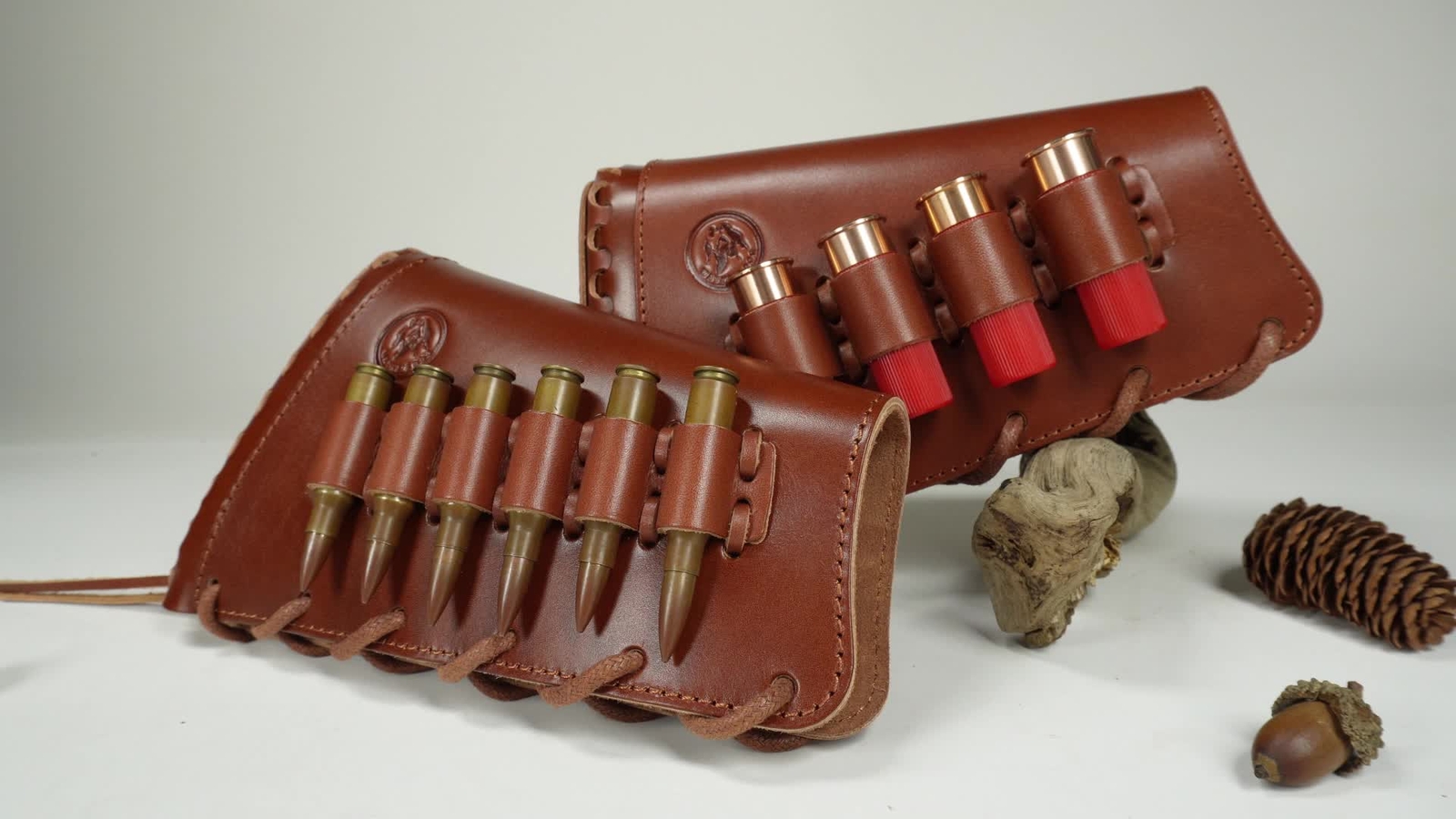 Cow Leather Shooting Gun Buttstock Shell Holder Stock Covers for Rifle ...