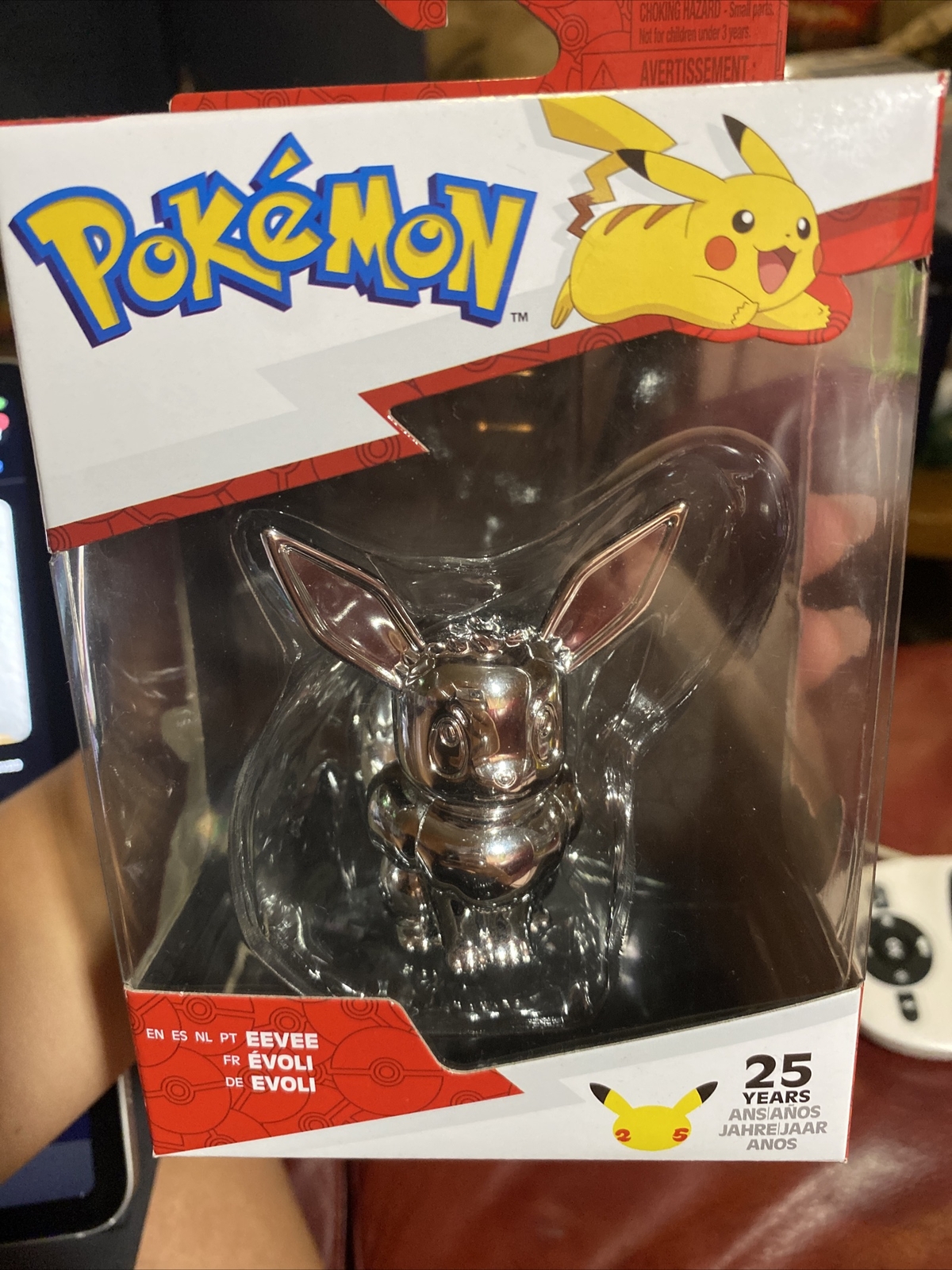 Pokemon 25th Anniversary Original Starters Silver Eevee Figure Series 1 ...