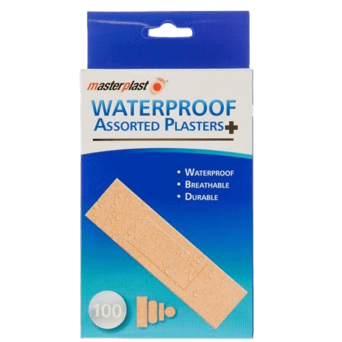Masterplast Waterproof Assorted Plasters, Pack of 100 5050375011380 ...