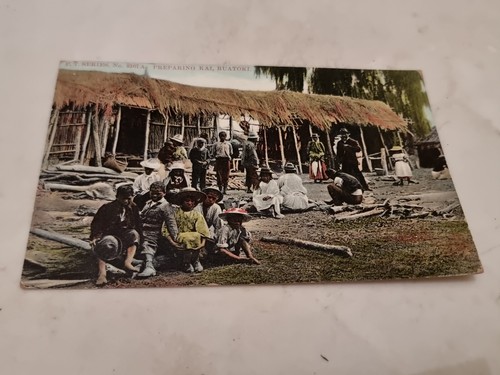 Postcard. Ruatoki. Maori preparing Kai. New Zealand. Vintage. 1905 ...