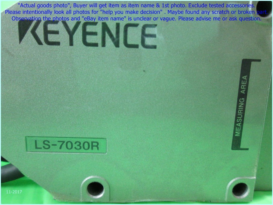 KEYENCE LS-7030R LS-7030T Sensor Head WITHOUT LS-7001 as photo, sn:1042 ...