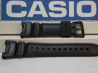 Casio Watch Band SGW-100 Black Resin Strap for Compass Thermometer ...