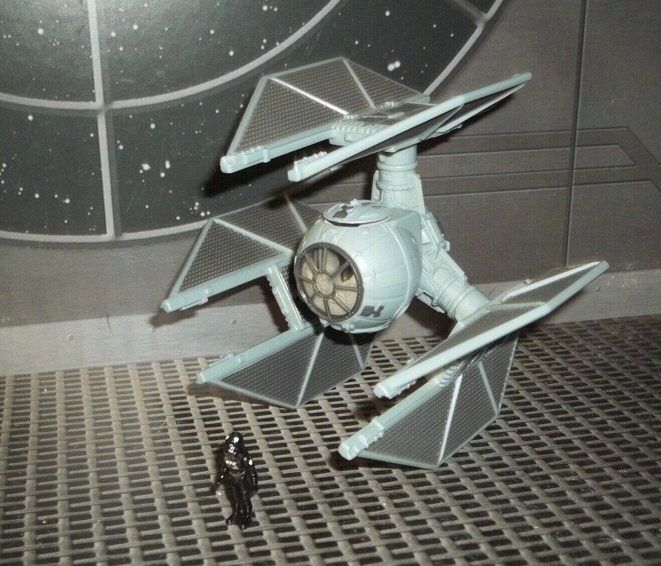 STAR WARS ACTION FLEET IMPERIAL TIE DEFENDER COMPLETE W PILOT & MOFF ...
