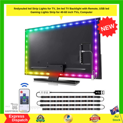 findyouled led Strip Lights for tv 40-60in, 2M tv led Backlight Gaming ...
