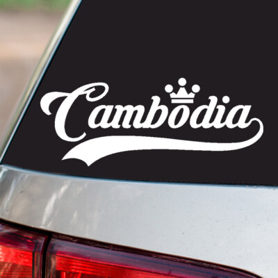 Cambodia Sticker Country Pride all sizes chrome and regular vinyl ...