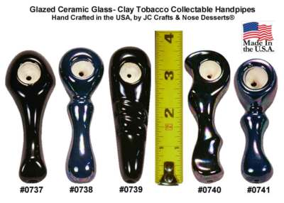 5-Designs+Colors U-Choose Ceramic Glass Niki Pocket Tobacco Bong Pipes ...