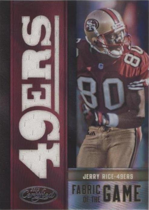 2012 Panini Certified - Fabric of the Game Jerseys Jerry Rice #19 Die ...