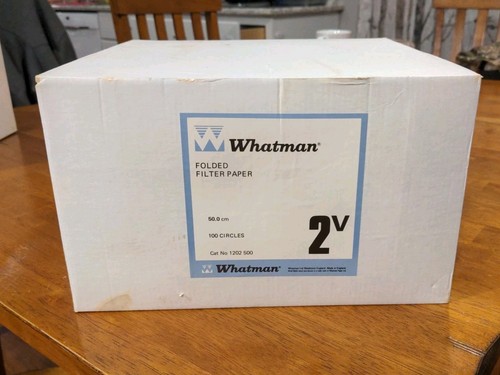 Whatman Folded Filter Paper 2V Qualitative 100 Circles/pk, 50.0cm, 1202 ...